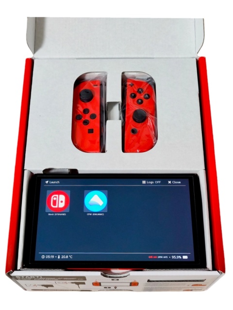 Przerobiona Konsola Nintendo Switch Oled Cfw Hwfly V6s 256gb Mario Red